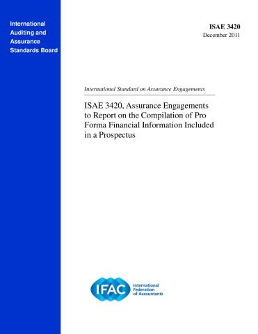 International Standard on Assurance Engagements (ISAE) 3420, Assurance Engagements to Report on ...